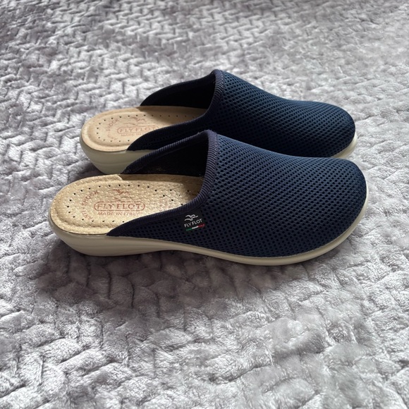 Fly Flot | Shoes | Fly Flot Anatomic Navy Slip On Mules Made In Italy ...